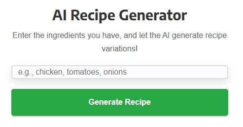 AI Recipe Generator | Recipe Generator from Ingredients